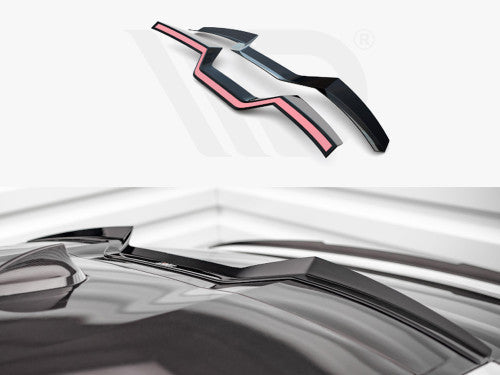 Maxton Design Piano/Gloss Black Rear Boot/Trunk Lid Lip Spoiler Cap fo ...