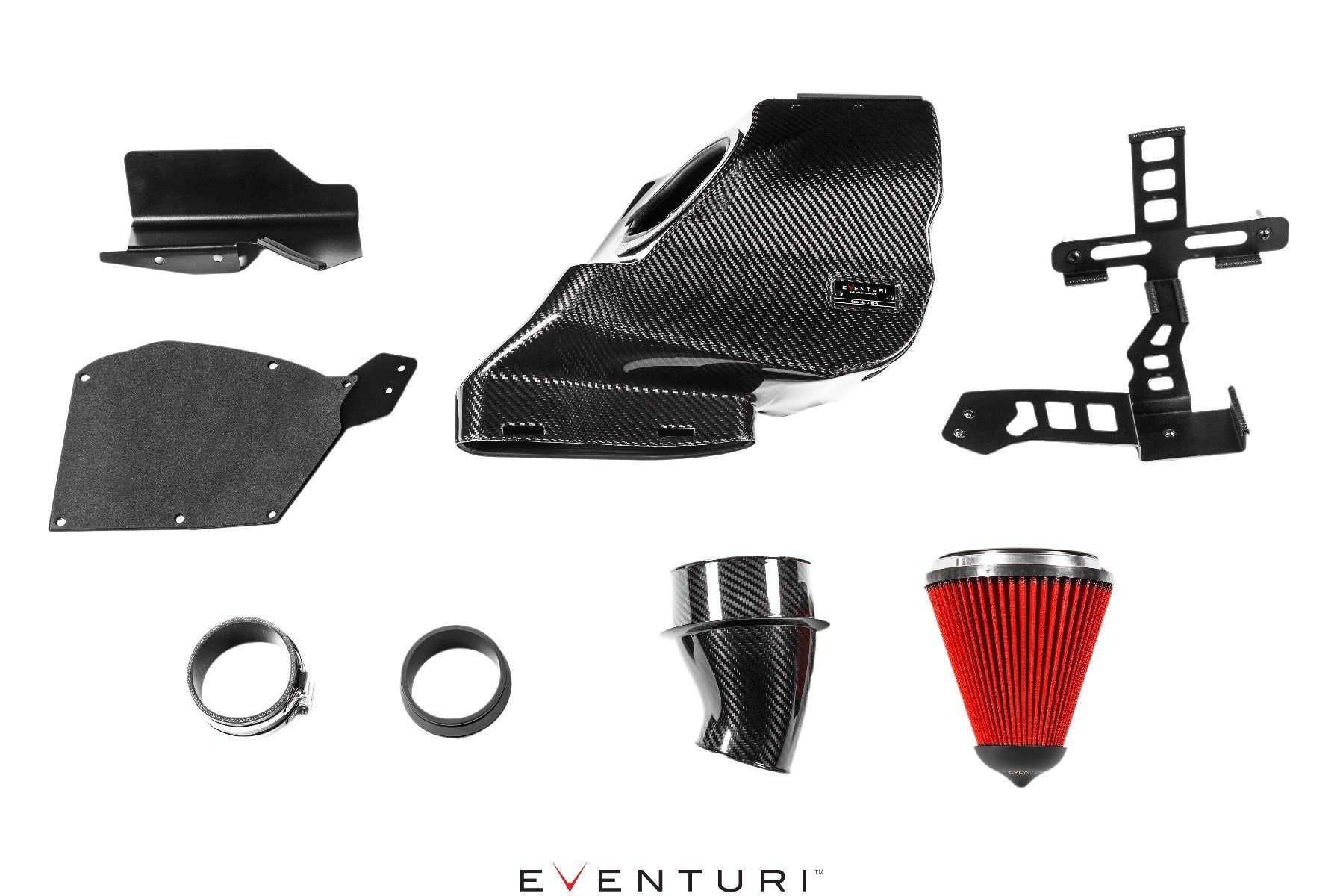 Eventuri Carbon Fibre (Carbon Fiber) Cold Air Intake / Induction Kit f ...