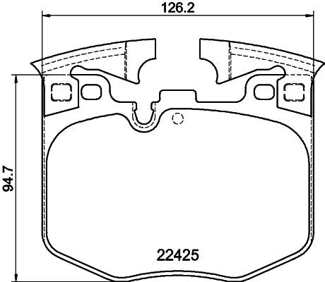 Hella 8DB 355 025-951 BMW Brake Pad Set for Brembo Calipers - OE-Spec ...